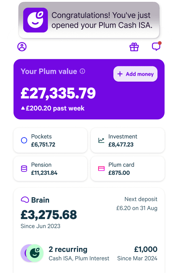 Open a Plum Cash ISA - Earn 4.78% AER Tax-Free | Plum